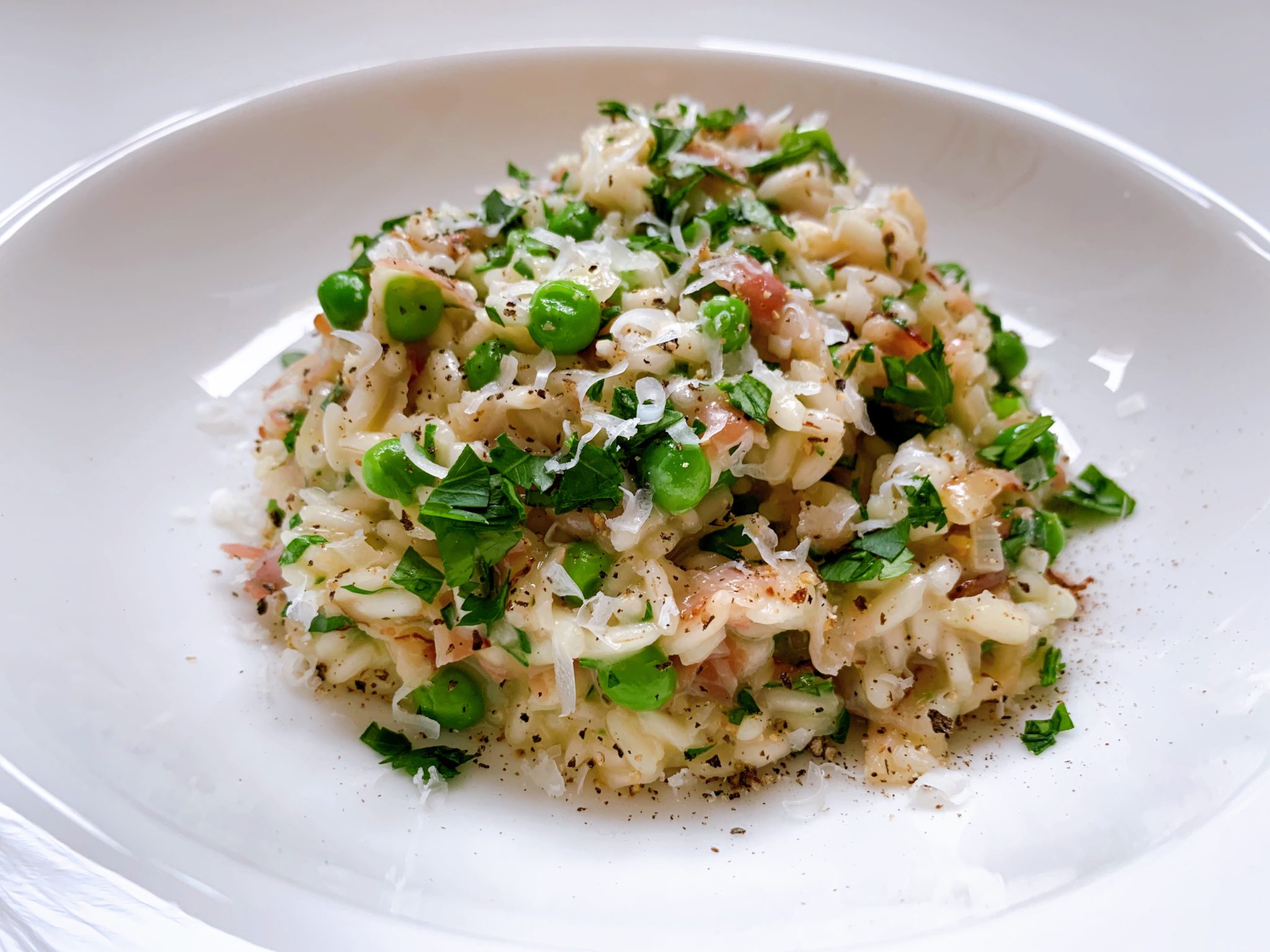 Risotto mit Pancetta und Erbsen - Nicht noch ein Foodblog